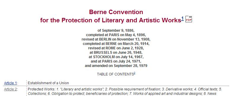 The Berne Convention revisions for limitations and exceptions to ...